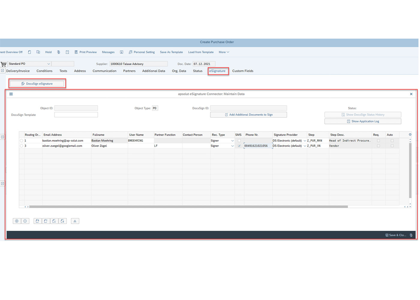 eSignature Connector for DocuSign